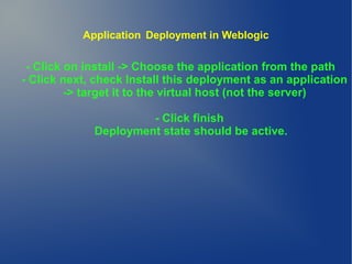 Virtual Hosts Configuration with Weblogic Server | ODP