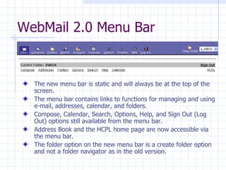 Webmail 2.0 | PPT
