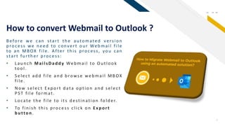 MailsDaddy : webmail to outlook PPT | PPT