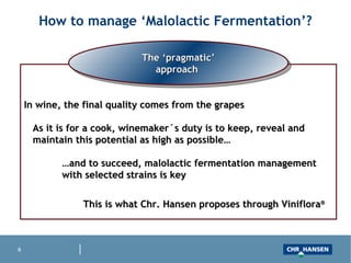 Web malolactic fermentation management with viniflora | PPT