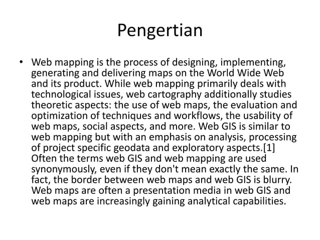 Web mapping | PPT