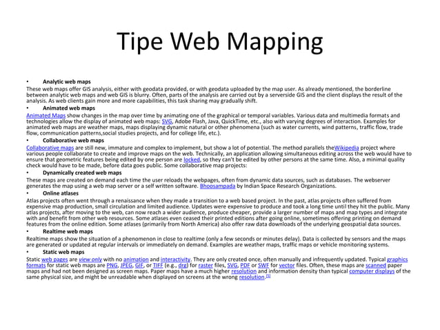 Web mapping | PPT