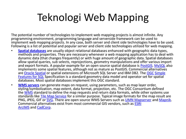 Web mapping | PPT