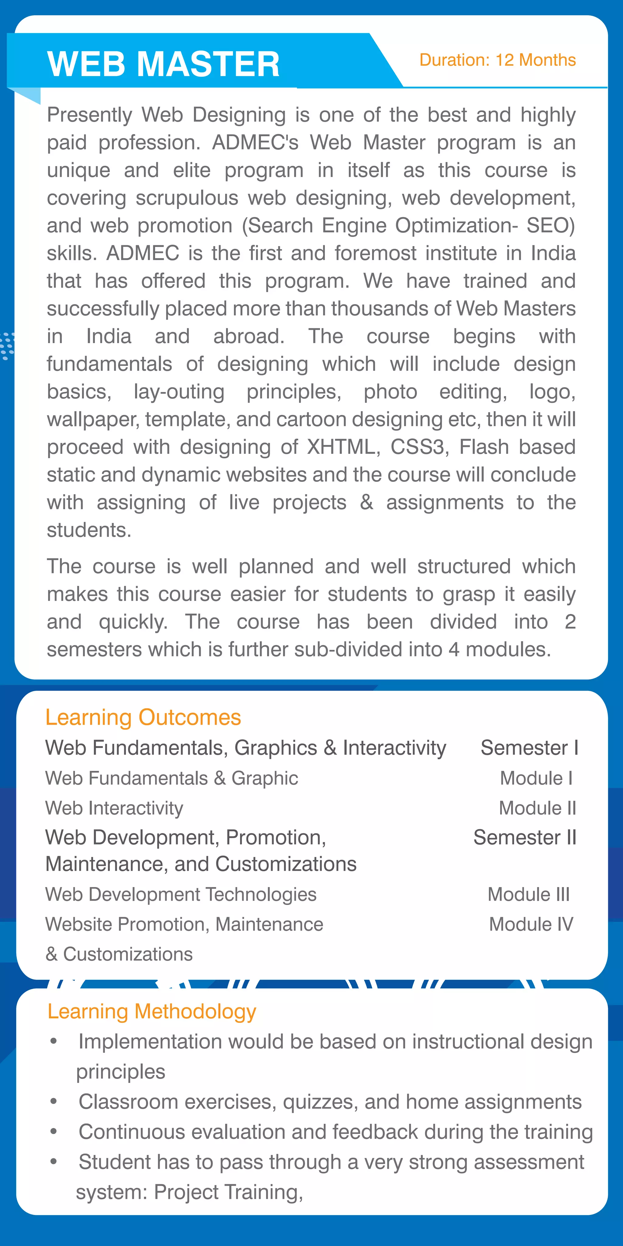 ADMEC MULTIMEDIA INSTITUTE - A Best Web Design Institute In Delhi | PDF