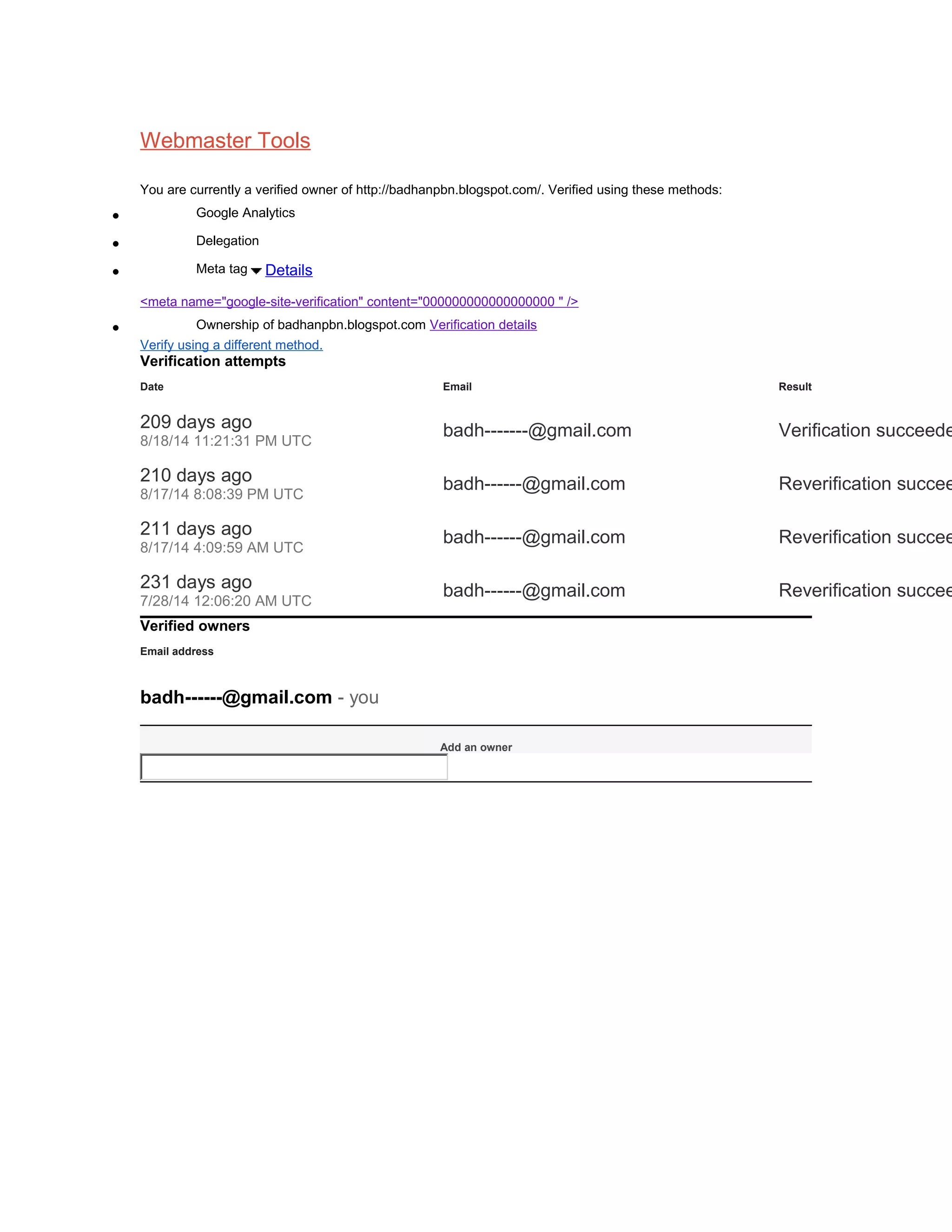 Webmaster Tools | DOC | Internet | Computing