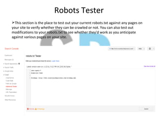 Webmaster Tools Preview And Understandings | PPT