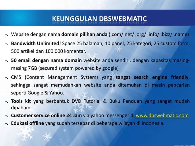 Webmatic knowledge | PPT