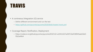 python small tools for CI and team cooperation | PPT