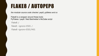 python small tools for CI and team cooperation | PPT