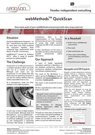 webMethods QuickScan - one week audit of your webMethods environment ...