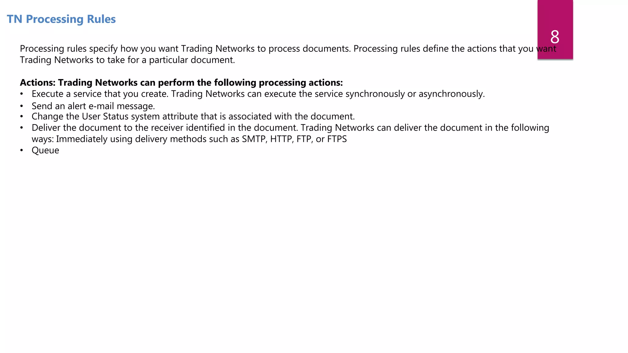 SoftwareAG webMethods Trading Networks | PPTX