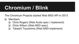 Web MIDI API - the paster, the present, and the future - | PPT