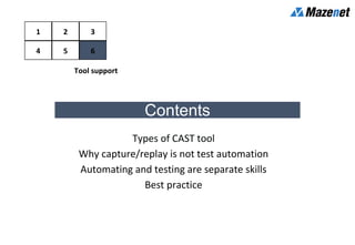 Software Testing - Tool support for testing (CAST) - Mazenet Solution | PPT