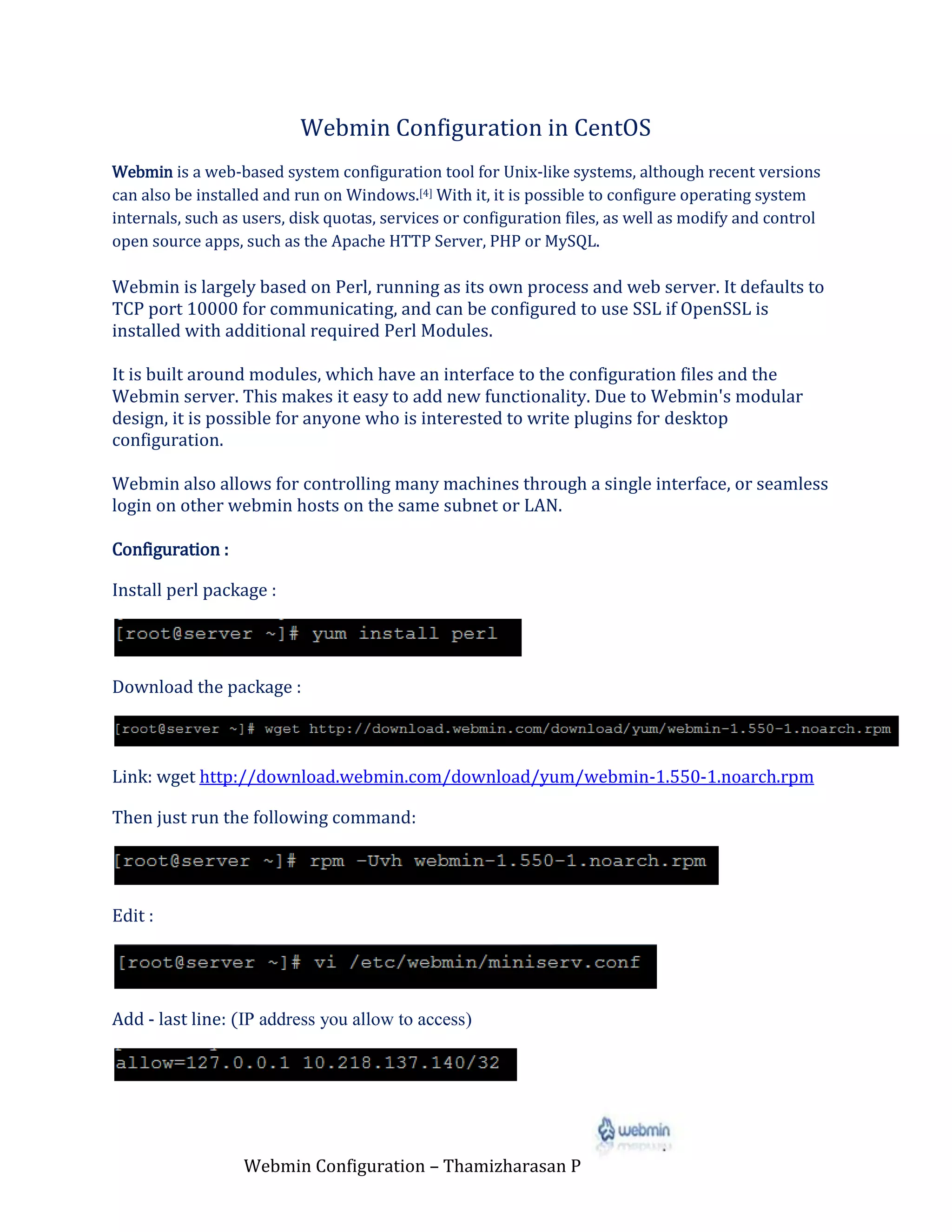 Webmin Configuration In Linux Pdf