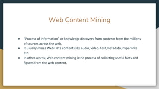 Web mining and its types | PPTX