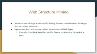 Web mining and its types | PPTX