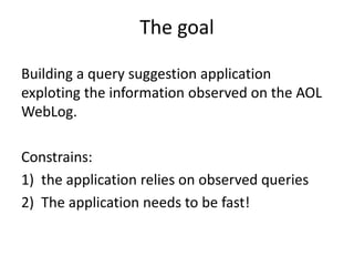 Search Engine Query Suggestion Application | PPTX