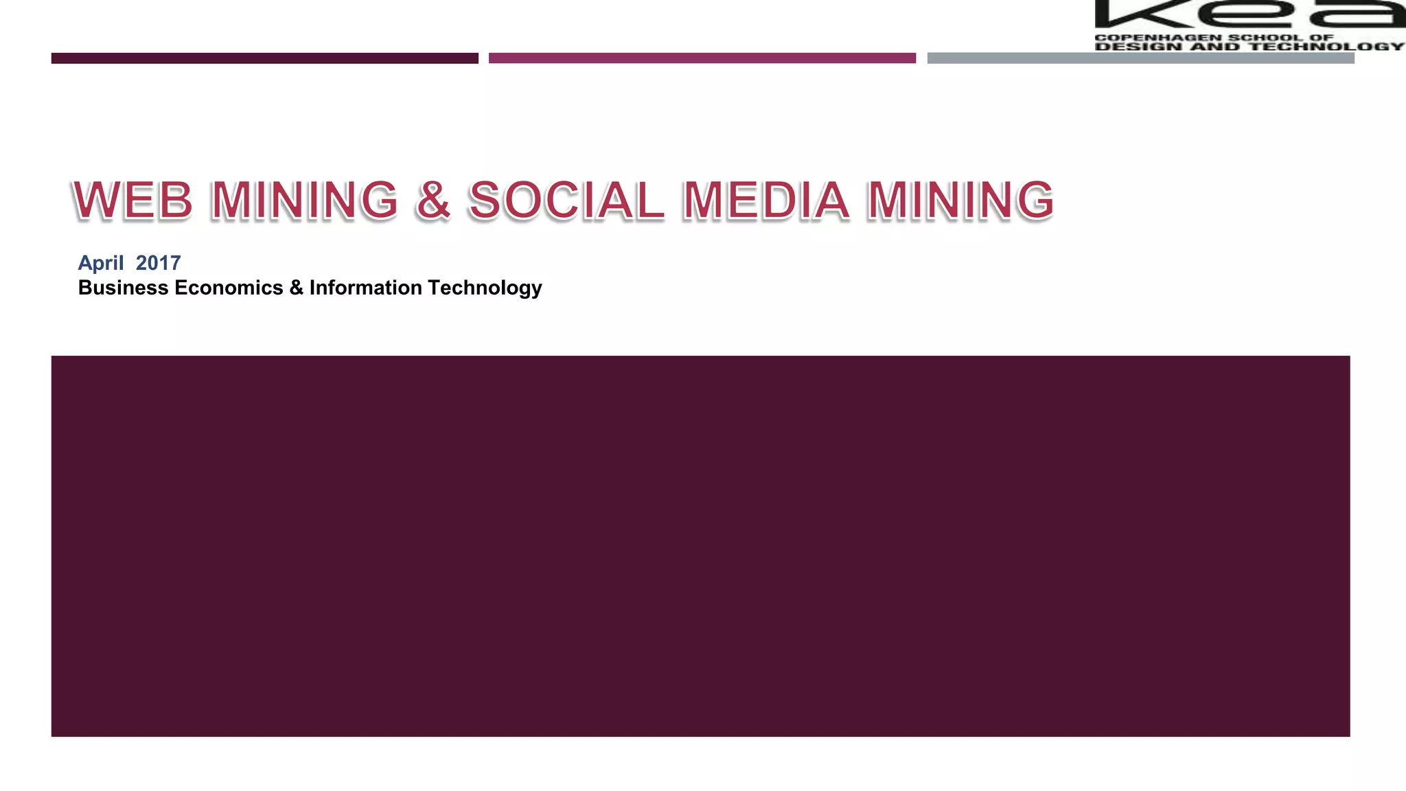 Web mining and social media mining | PPT