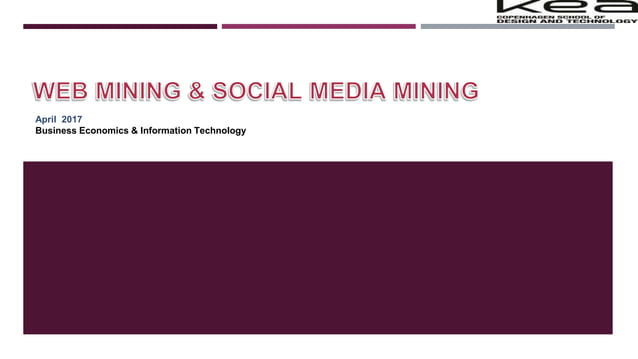 Web mining and social media mining | PPT