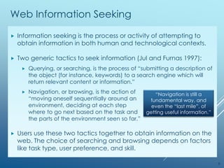 Web navigation systems for information seeking (updated in Feb 2015) | PDF
