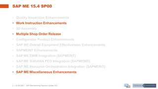 Webinar - SAP Manufacturing Execution Update 15.4 – warum? | PDF