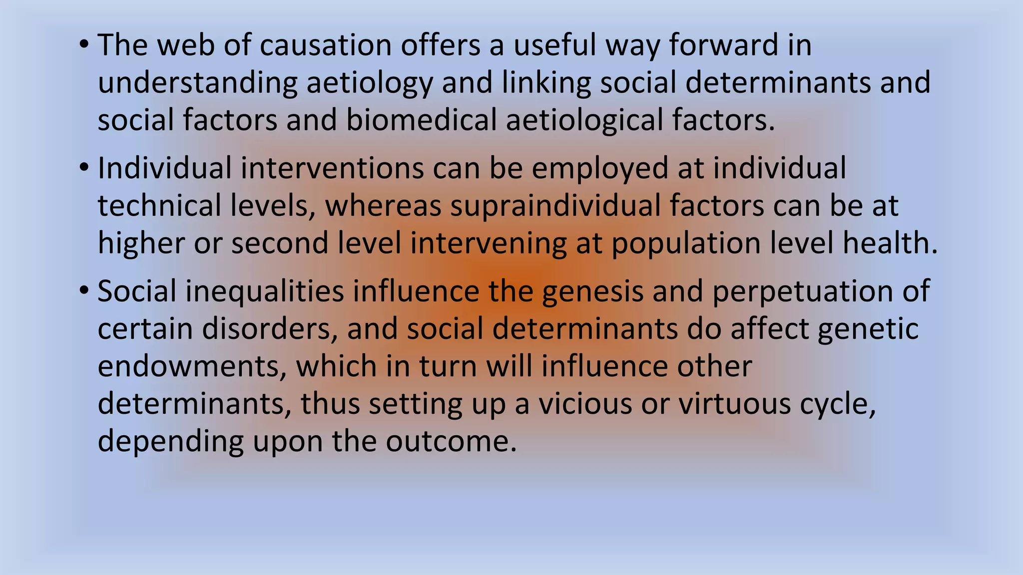 Web of causation of disease | PPT