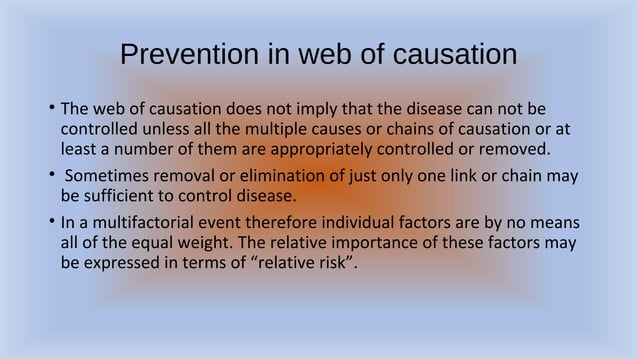 Web of causation of disease | PPT