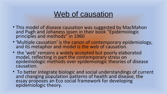 Web of causation of disease | PPT