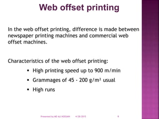 Web offset presses | PPTX