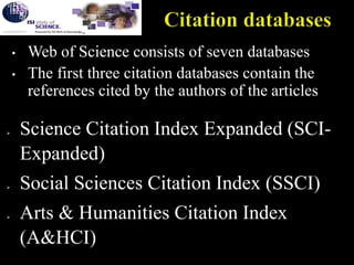 Web of Science Arun Joseph MLISc | PPT