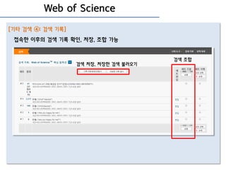 Web of science 이용 매뉴얼 | PPT