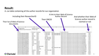 Kasyanov "Web of Science API Workshop" | PPTX | Search | Internet