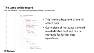 Kasyanov "Web of Science API Workshop" | PPTX | Search | Internet