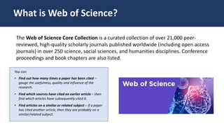 Web of Science Overview | PDF