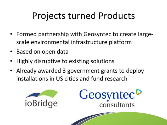 ioBridge Web of Things Platform, Projects, and Products | PPT