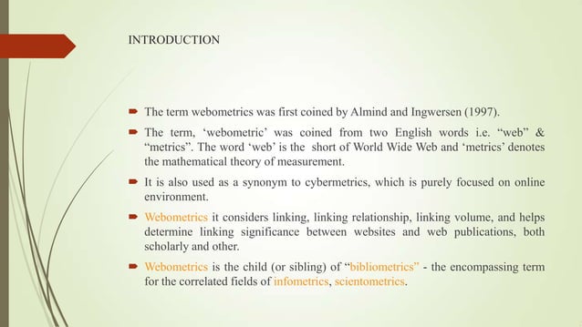 Webometrics | PPTX
