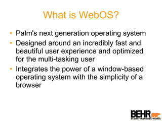 Palm WebOS Overview | PPT