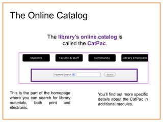 Library Web overview | PPTX