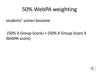 WebPA algorithm Part 1 | PPT