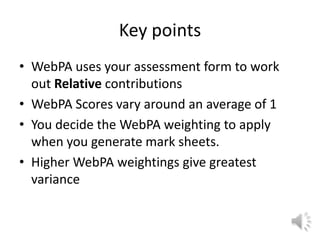 WebPA algorithm Part 1 | PPT | Free Download