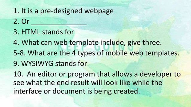 Webpage Design Using Templates and Online WYSIWYG Platforms | PPT