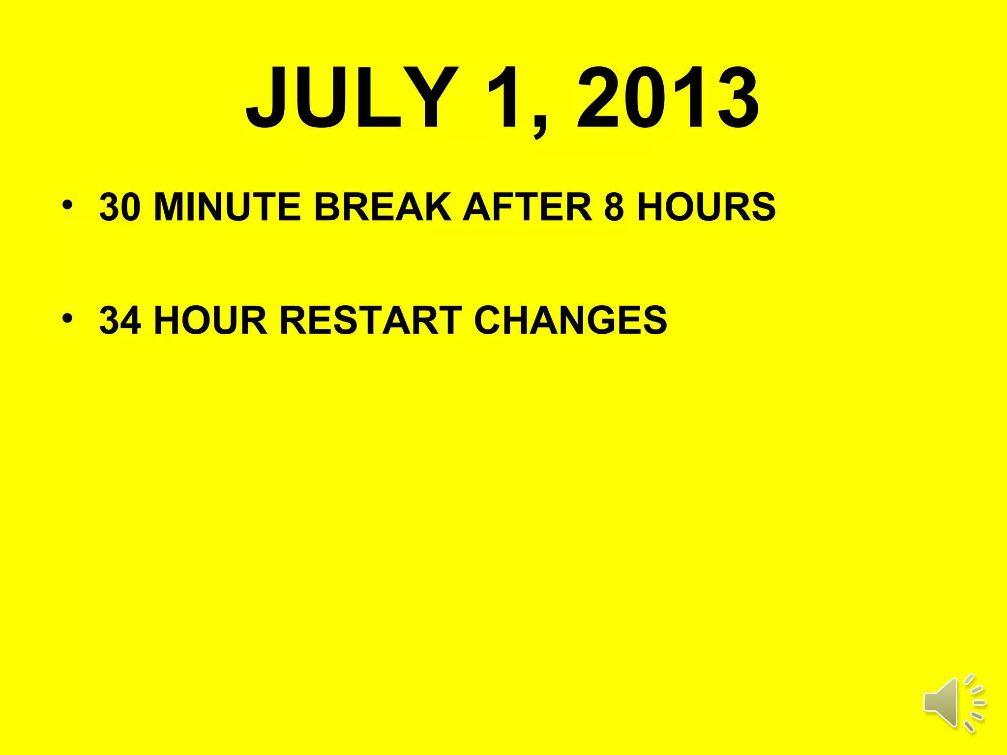 Trucking New HOS Regulations-30 min. break | PPT