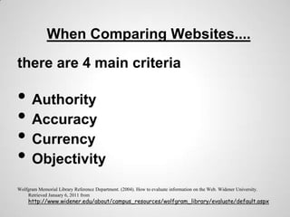 Web Page Evaluation Tutorial | PPTX