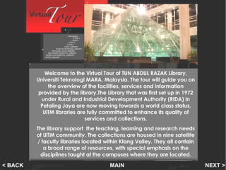 UiTM Library Virtual Tour | PPT