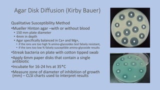 Antibiotic Sensitivity Testing 2020 Update | PPT