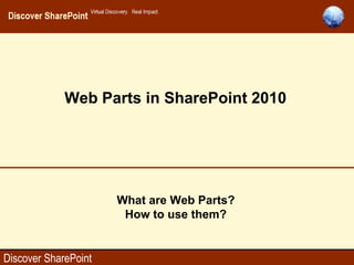 Web Parts SharePoint 2010 | PPTX | Shareware and Freeware | Computer Software and Applications