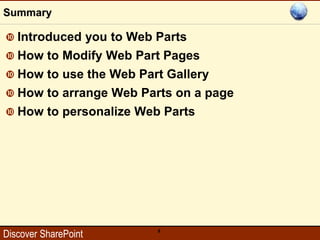 Web Parts SharePoint 2010 | PPTX | Shareware and Freeware | Computer Software and Applications