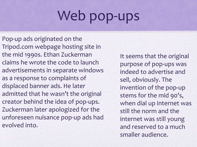 Web pop up timeline | PPT