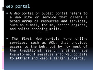 Web portals & vortals | PPTX