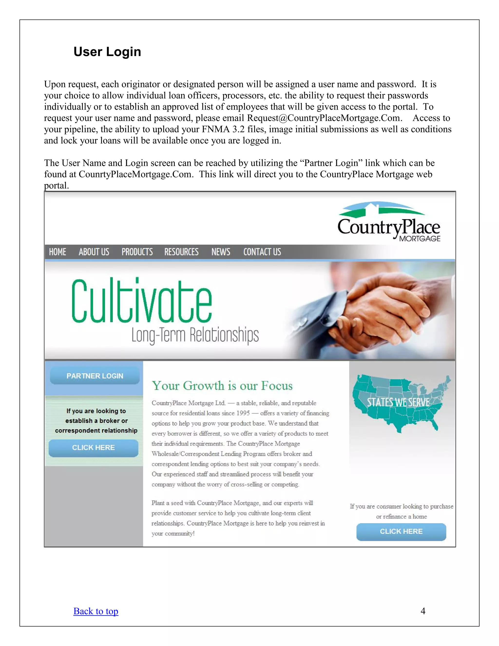 CountryPlace Customer Portal | PDF